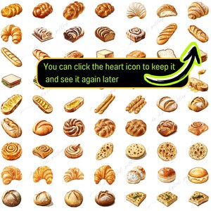323 Bread Clipart Bundle, Bakery Png, Baking Clipart, Food Png Clipart ...