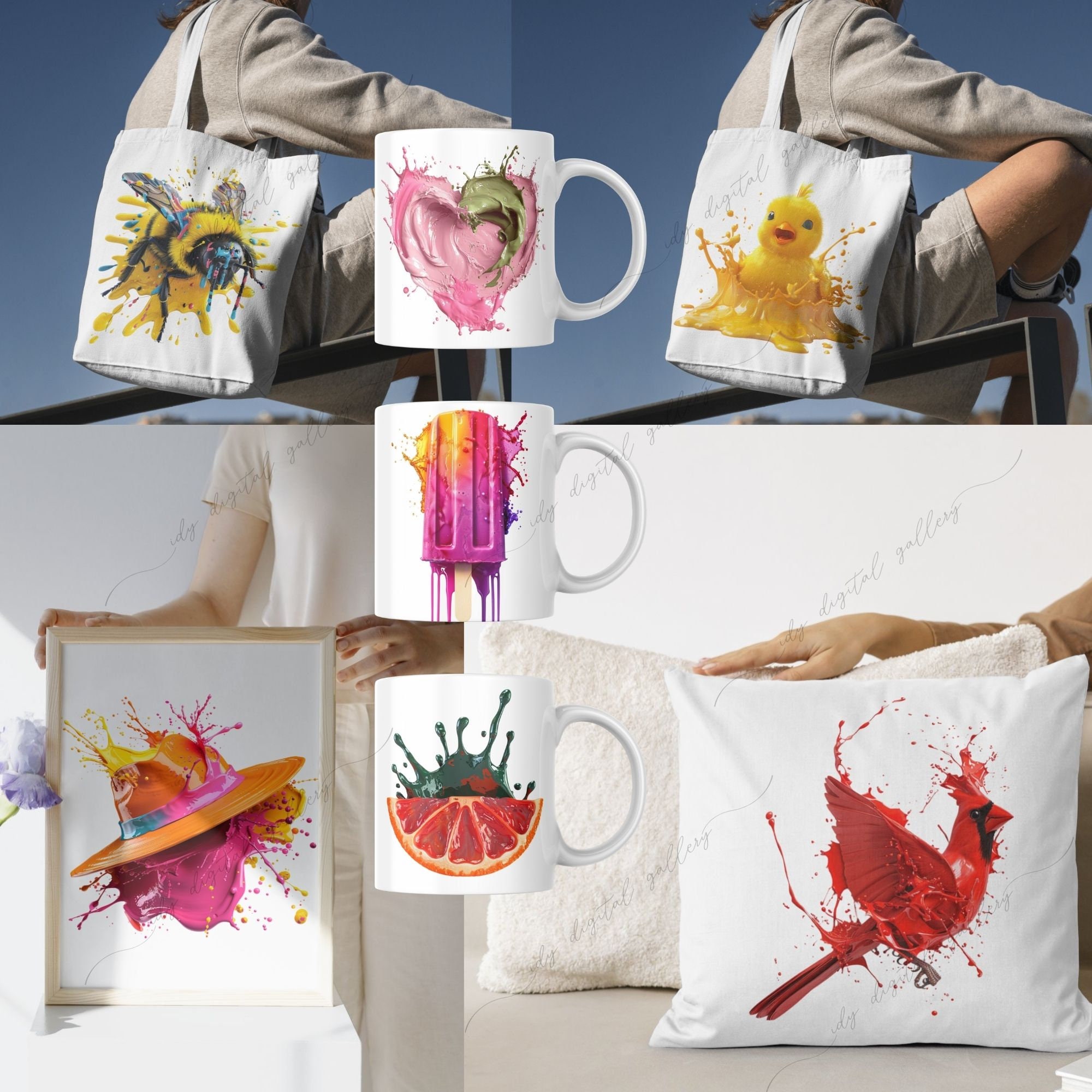 1,274 Colorful Splash Clipart Mega Bundle, Paint Splatter, Splash PNG ...