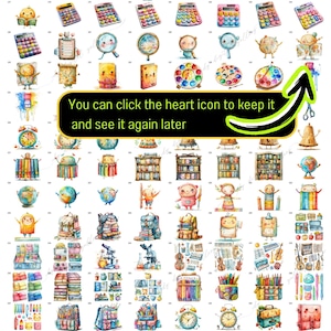 353 School Clipart Bundle, Back to School, School PNG, Educational ...