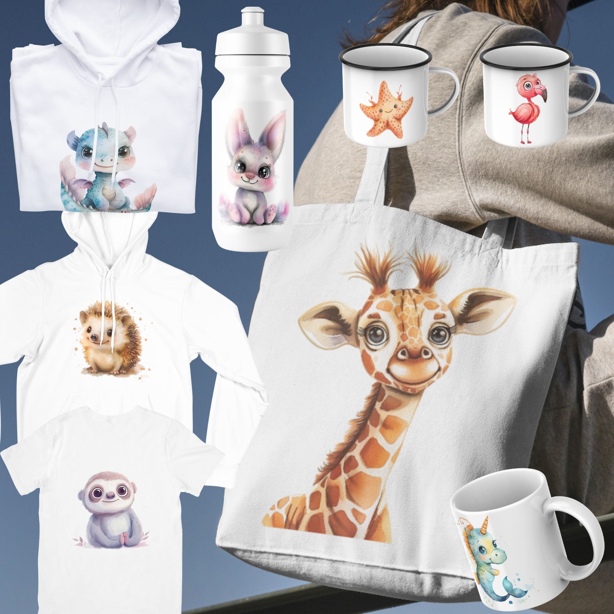 500++ Watercolor Cute Baby Animals Clipart, PNG Clipart, High ...