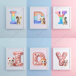 180 Cute Animal Alphabet & Numbers Bundle, Animal Alphabet Clipart ...
