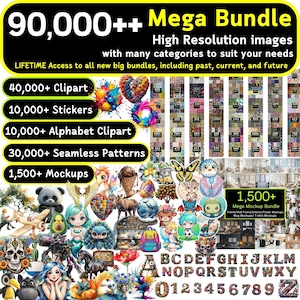 90,000++ ENTIRE Shop Bundle - All Past and Future Designs, Lifetime ...