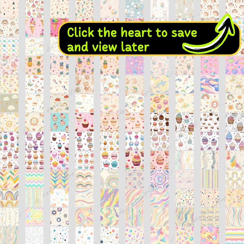 500+ Cute Pastel Seamless Patterns Bundle, Cute Seamless Files, Pastel ...