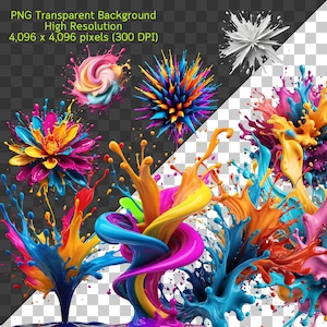 467 Colorful Ink Splash Clipart, Color Splash, Paint Splatter, Ink ...