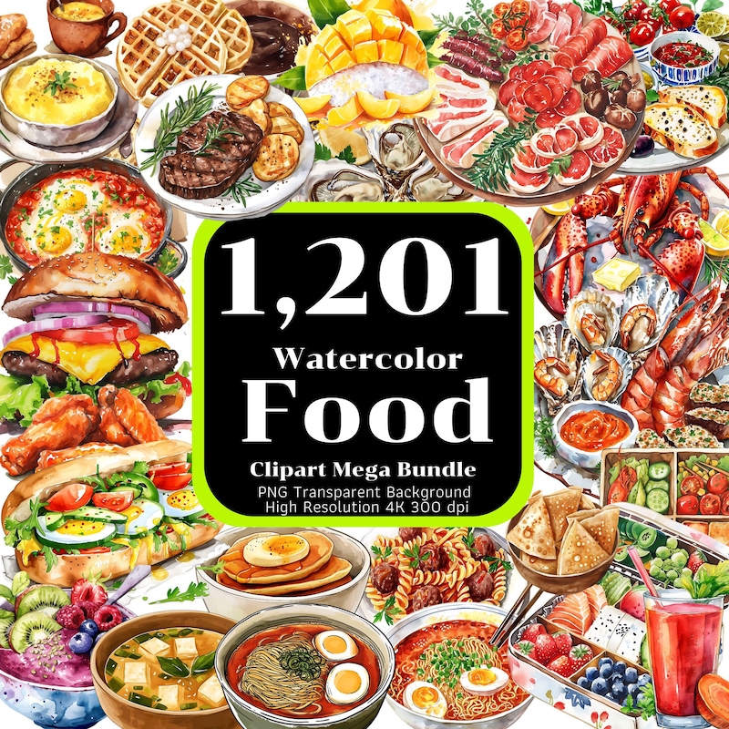 Food Art Watercolor - Etsy UK