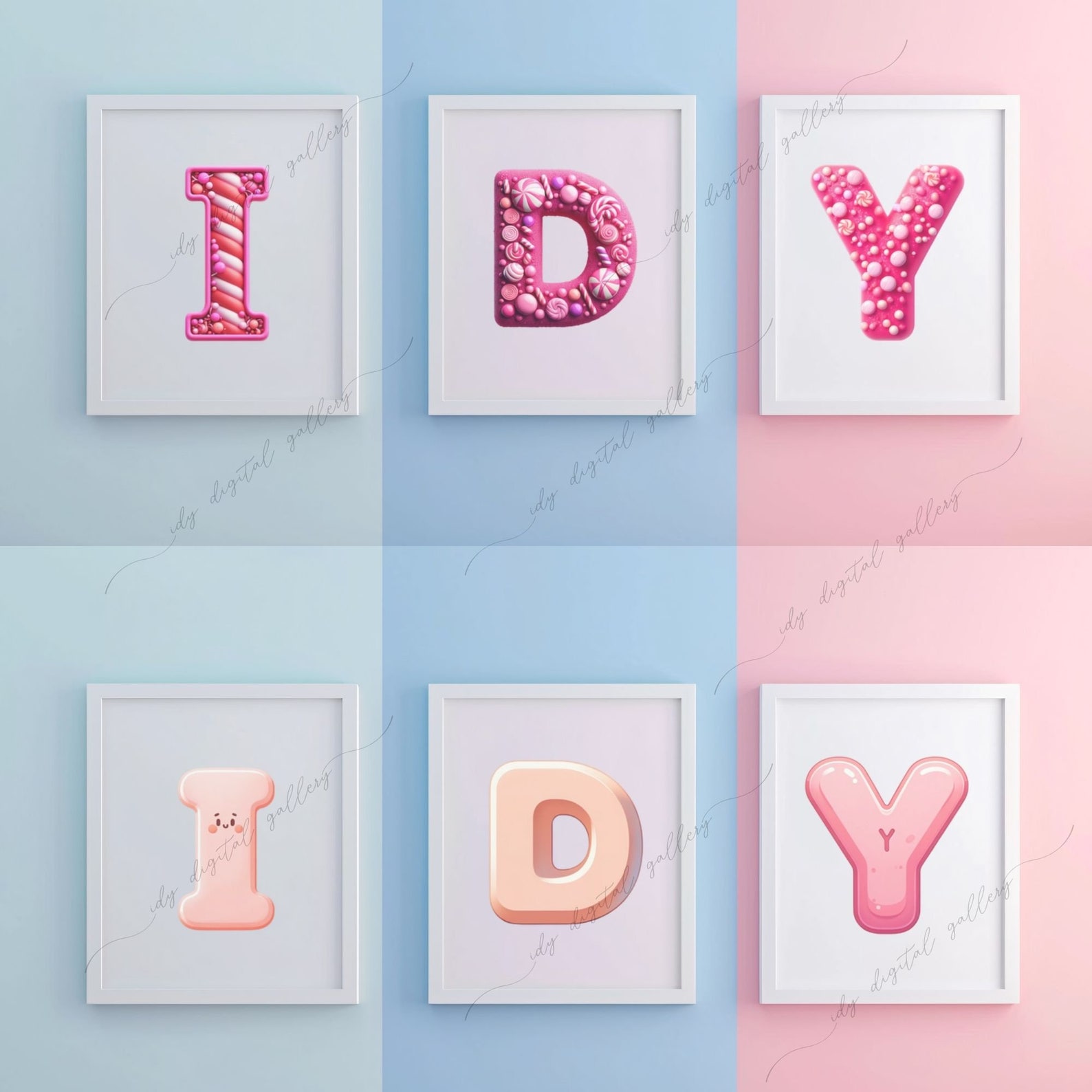 360 Pink Alphabet Bundle, Cute Letters, Pastel Alphabet, Cute Clipart ...