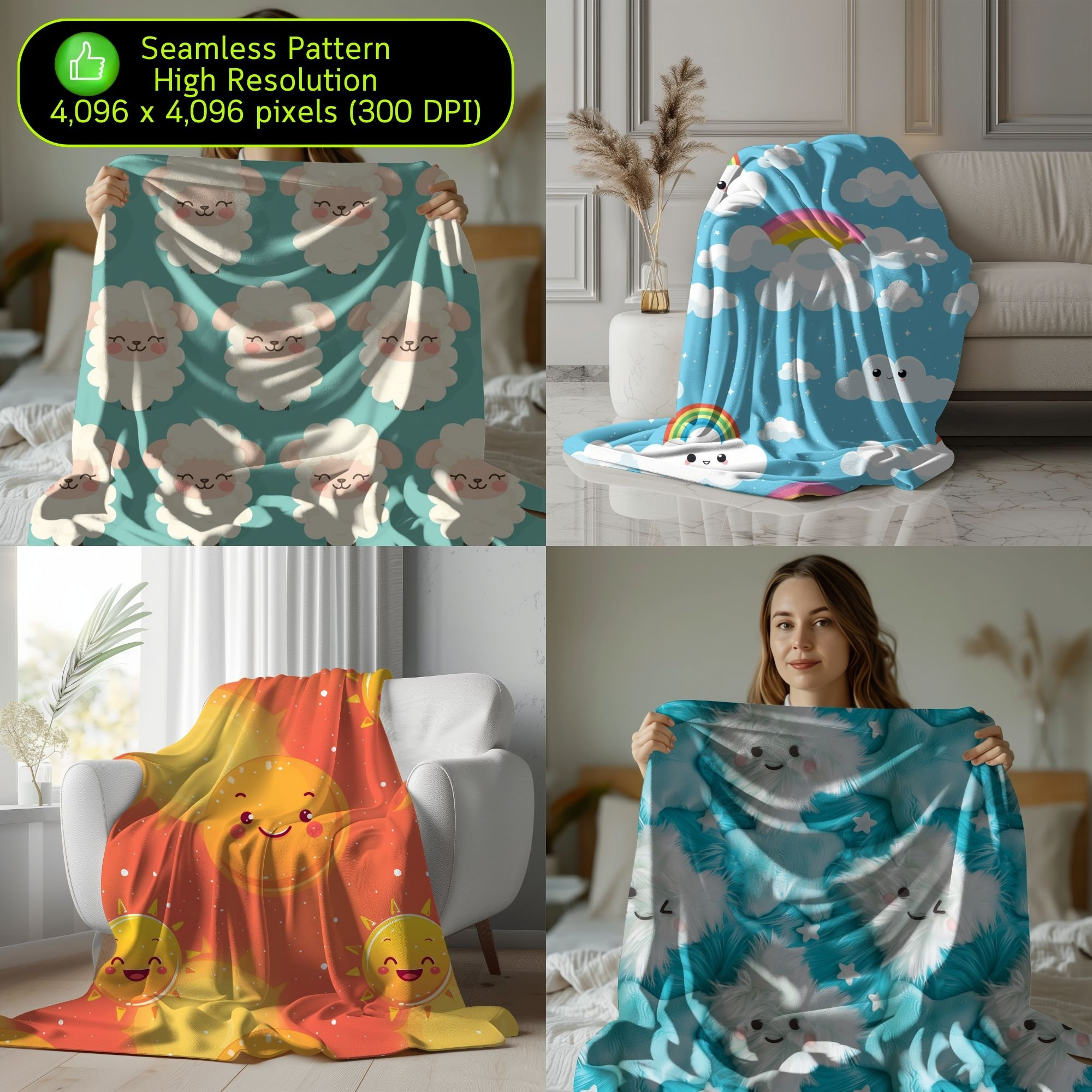 472 Kawaii Seamless Patterns Bundle, Kawaii Digital Paper, Cute ...