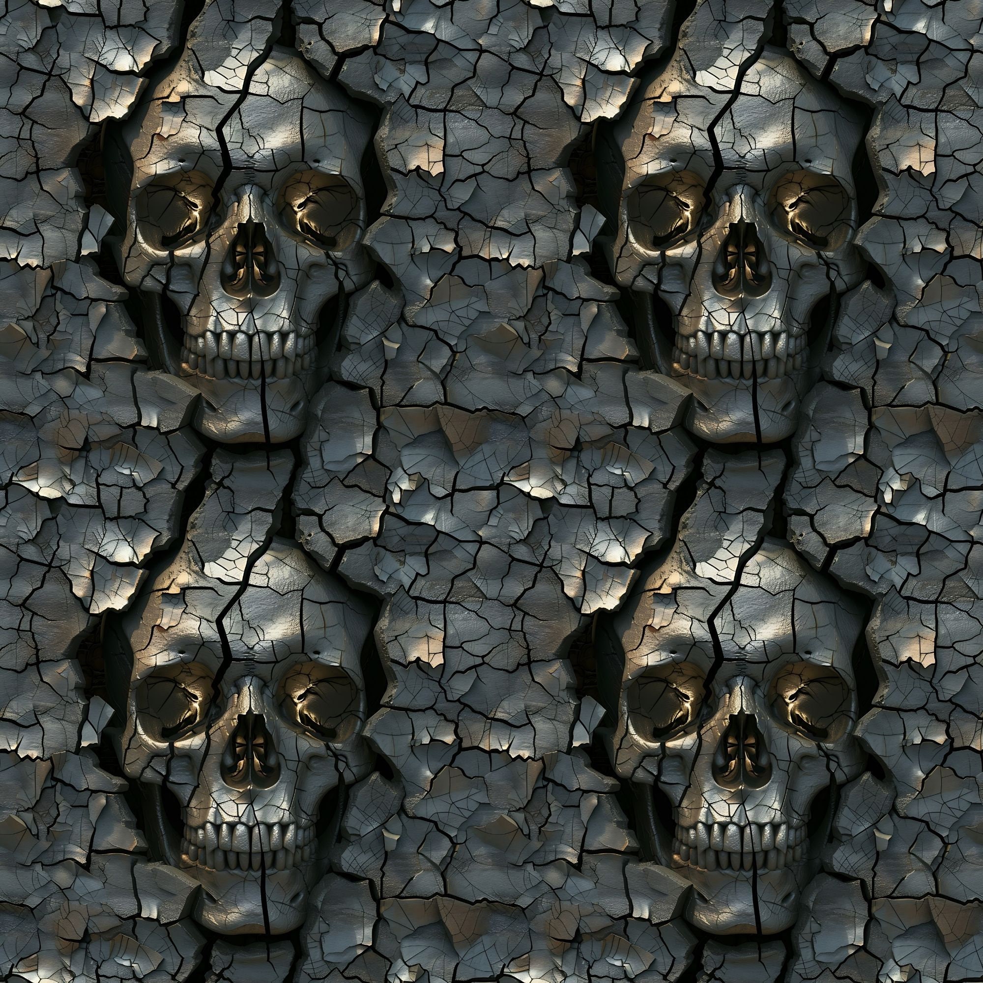 500+ Skull Seamless Patterns, Seamless Digital Papers, Seamless ...