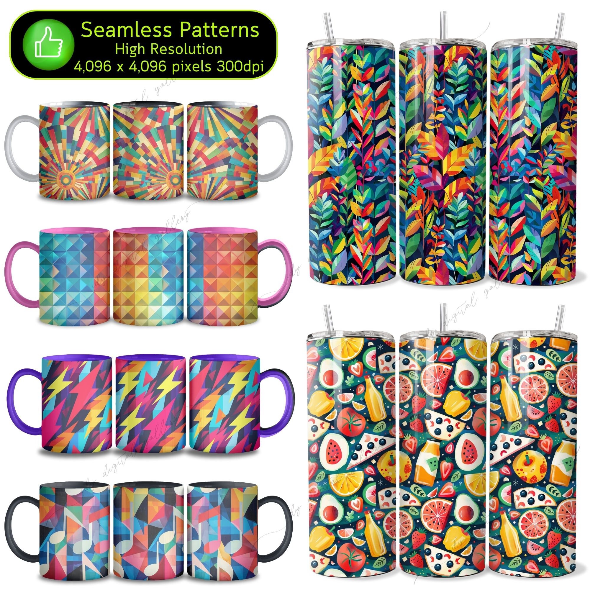 800+ Geometric Seamless Patterns Bundle, Abstract Digital Paper ...