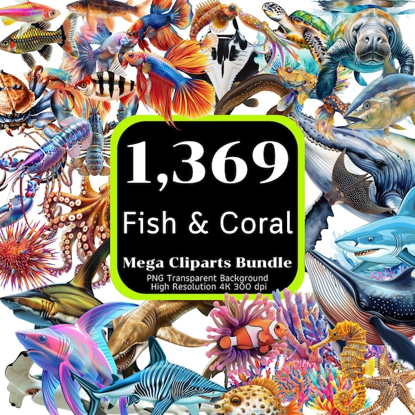 Coral Clipart - Etsy