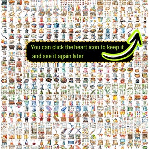 2,120 Watercolor Kitchen Clipart Mega Bundle, Cooking Clipart, Kitchen ...