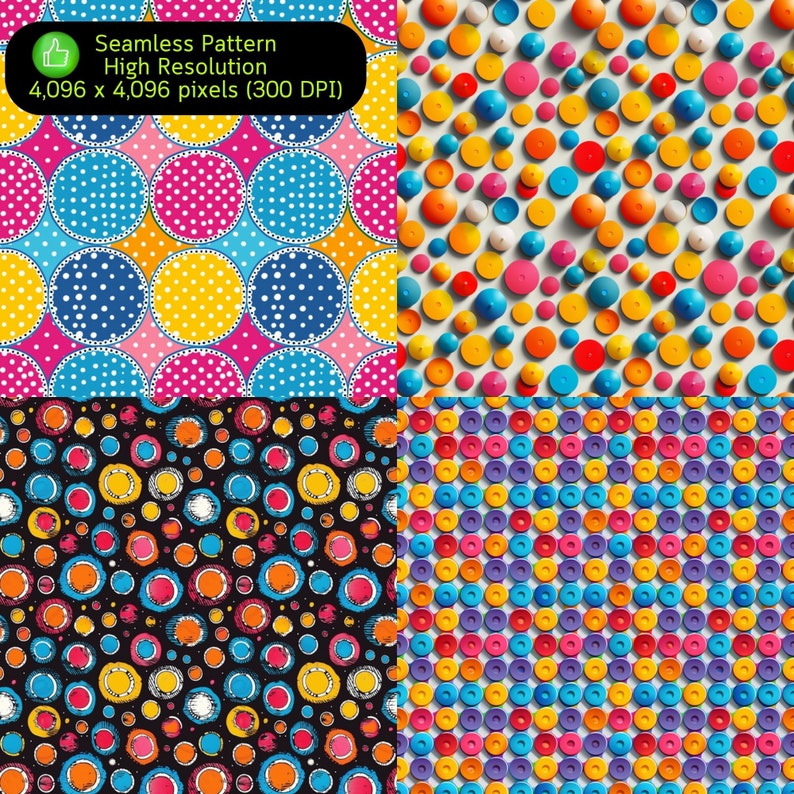 228 Polka Dot Seamless Digital Papers Bundle, Seamless Patterns ...