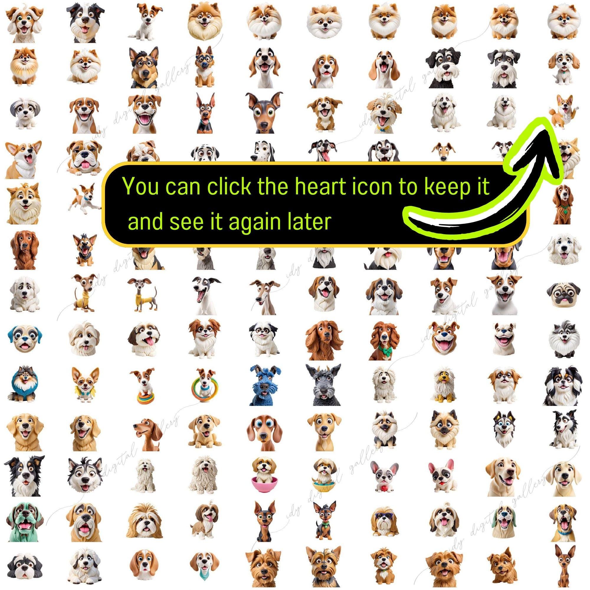 533 Playful Dog Clipart Bundle, Cute Dog PNG, Funny Dog Clipart, 3d ...