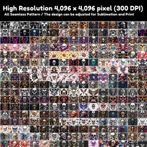 500+ Skull Seamless Patterns, Seamless Digital Papers, Seamless ...