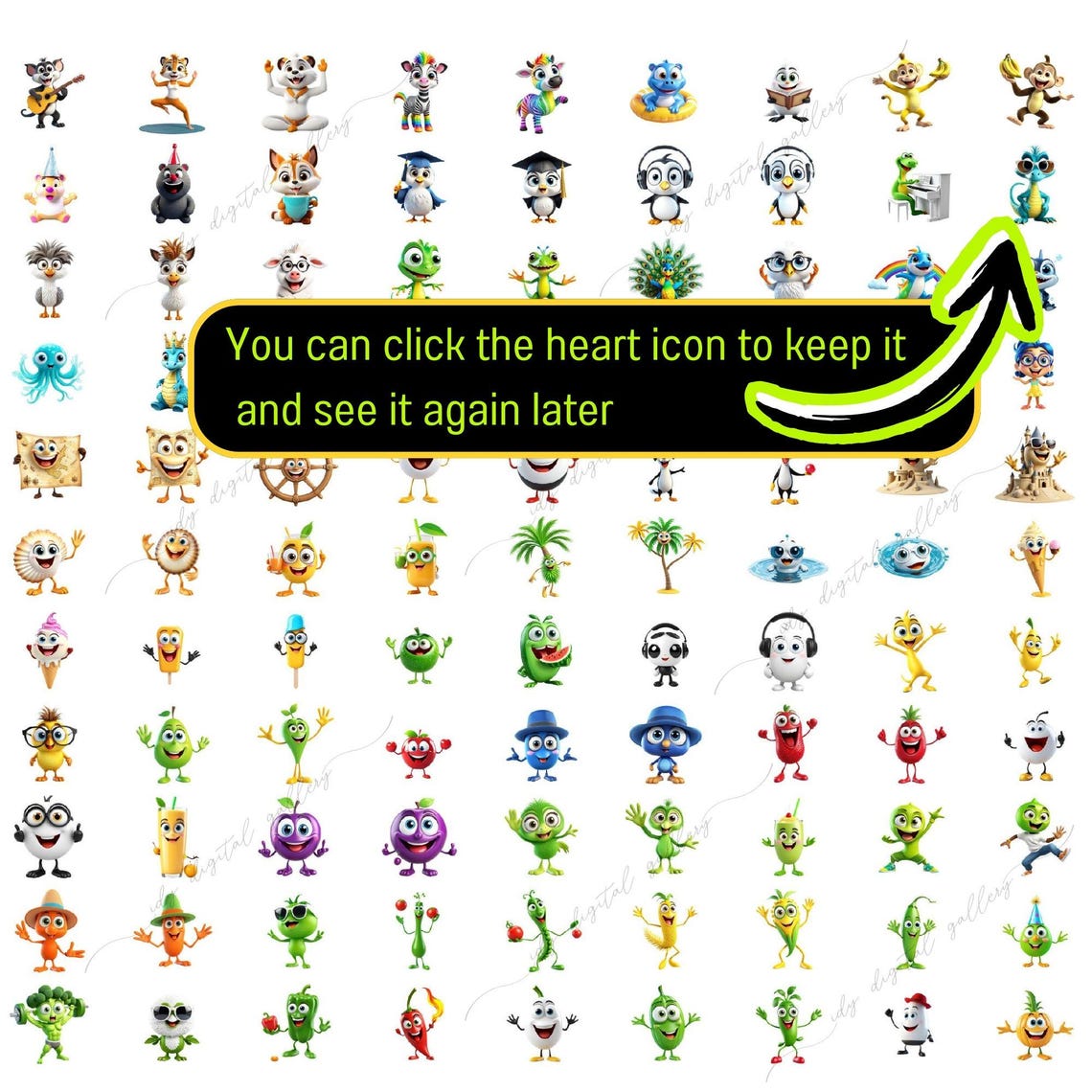400 Funny 3D Clipart Bundle, Funny Cartoon Clip Art, Funny Png Pack, 3D ...