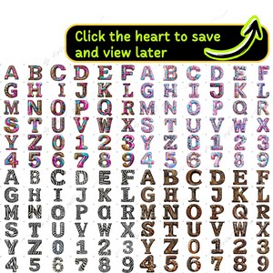 432 Animal Print Alphabet & Numbers Bundle, Animal Print Letters ...