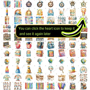 353 School Clipart Bundle, Back to School, School PNG, Educational ...