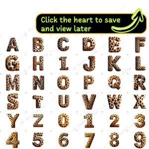 432 Animal Print Alphabet & Numbers Bundle, Animal Print Letters ...