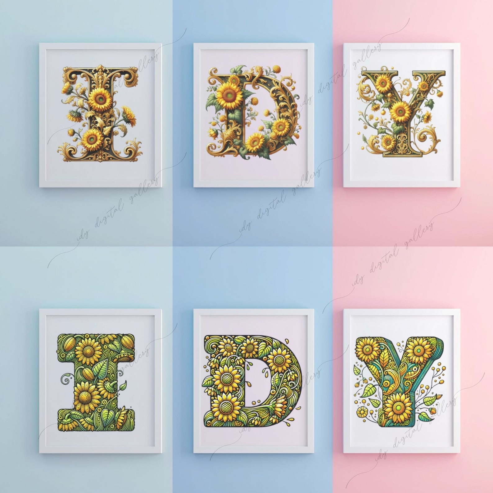 180 Sunflower Alphabets & Numbers, Sunflower Letters, Inflatable ...