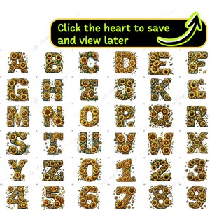 180 Sunflower Alphabets & Numbers, Sunflower Letters, Inflatable ...