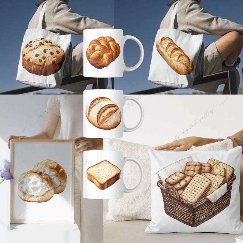 323 Bread Clipart Bundle, Bakery Png, Baking Clipart, Food Png Clipart ...