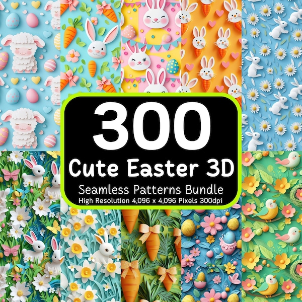 Bunny Digital Papers - Etsy
