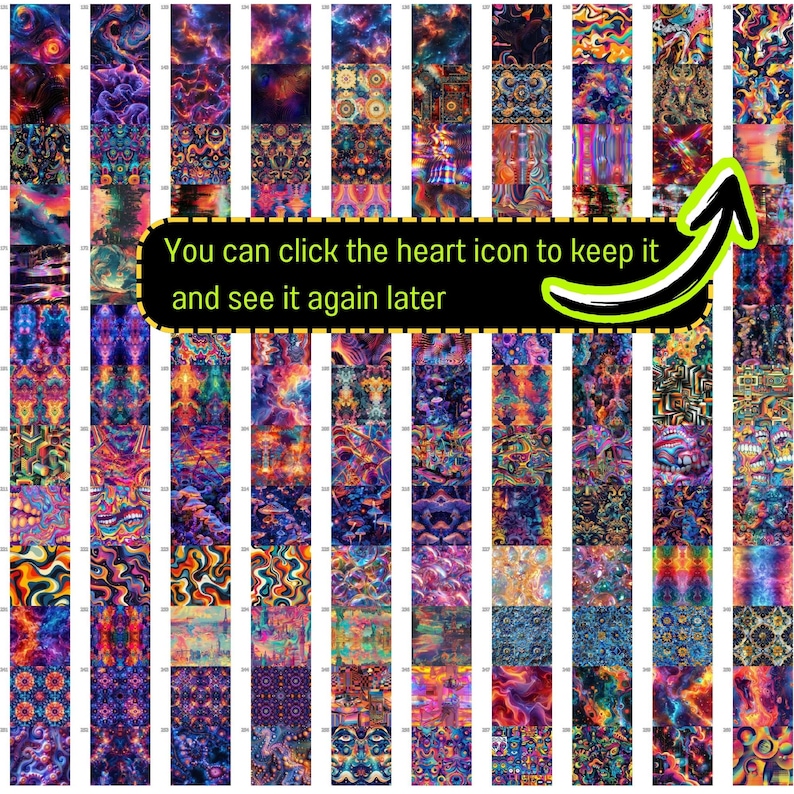 570 Psychedelic Seamless Patterns Bundle, Psychedelic Background, Psychedelic Paper, Sublimation ...