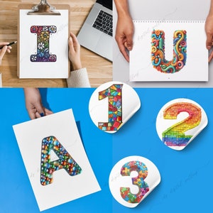 720 Colorful Alphabet Mega Bundle, Colorful Letters, Cute Letters ...