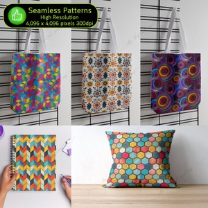 800+ Geometric Seamless Patterns Bundle, Abstract Digital Paper ...