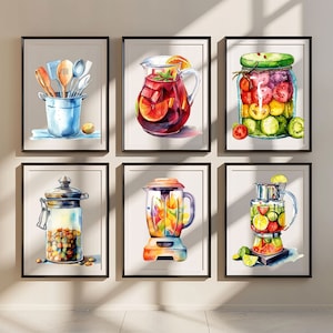 2,120 Watercolor Kitchen Clipart Mega Bundle, Cooking Clipart, Kitchen ...