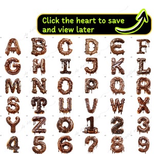 216 Donut Alphabet & Numbers Bundle, Sweet Treats PNG, Cute Alphabet ...