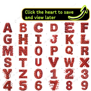 144 Colorful Heart Alphabet Bundle, Heart Letters, Heart Clipart, Cute ...