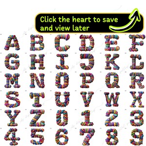 216 Weaving Alphabet & Numbers Bundle, Weaving Textures, Colorful ...