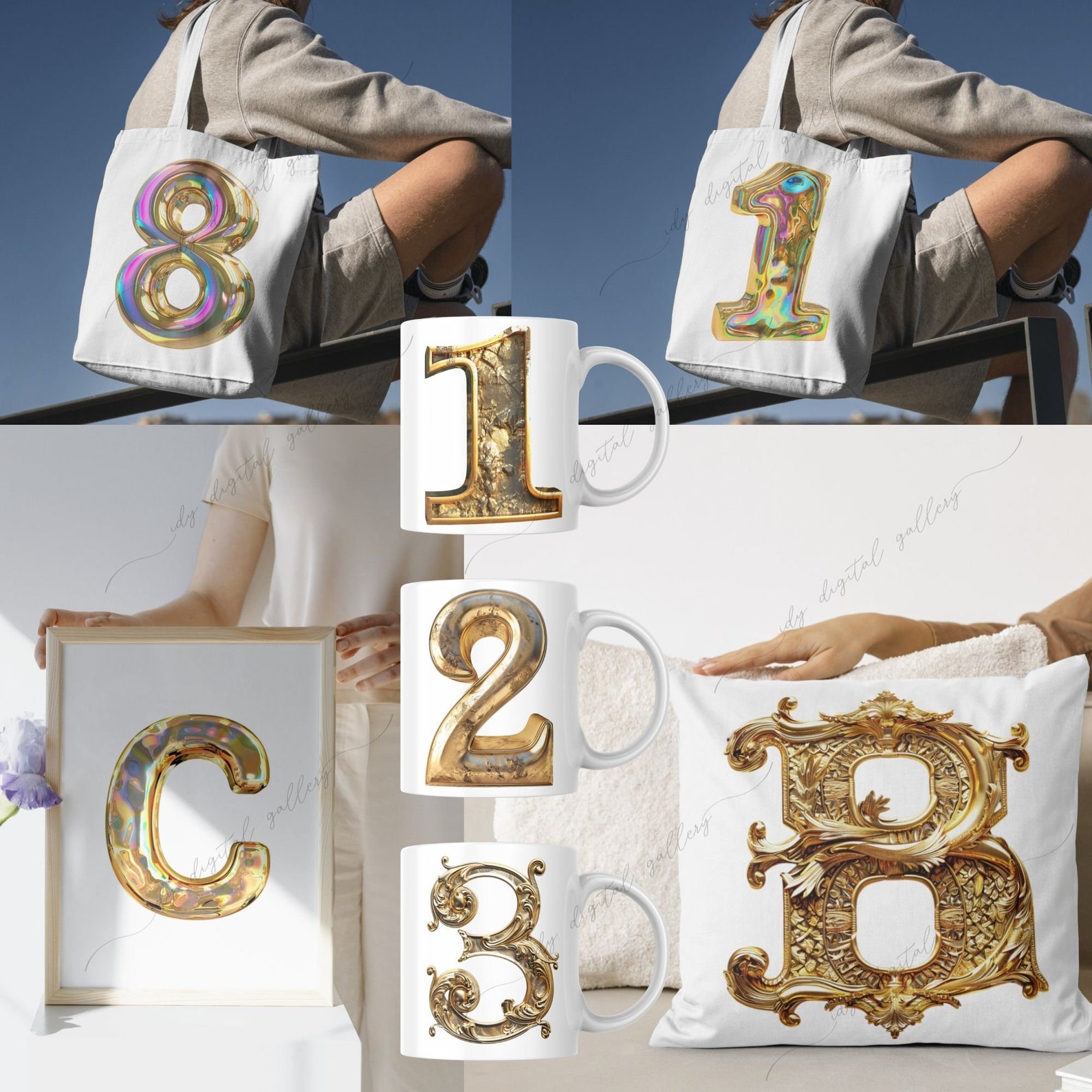 180 Golden Alphabet Bundle, Gold Letters, Gold PNG, Gold Alphabet Font ...