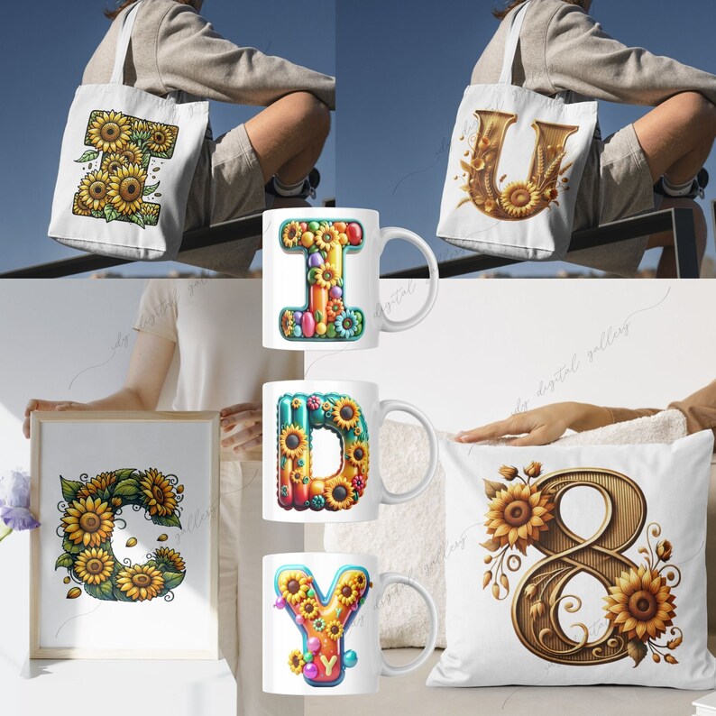 180 Sunflower Alphabets & Numbers, Sunflower Letters, Inflatable ...