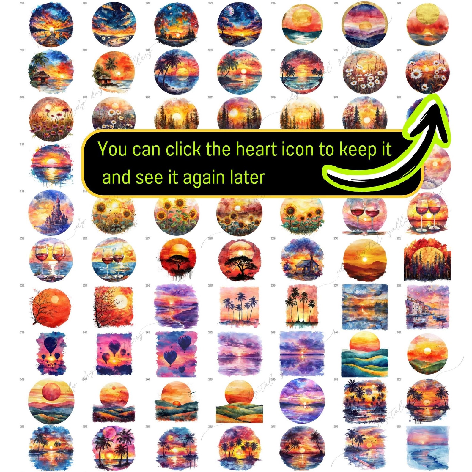 261 Sunset Clipart Bundle, Sunset Png, Sunset Watercolor, Beach Clipart ...