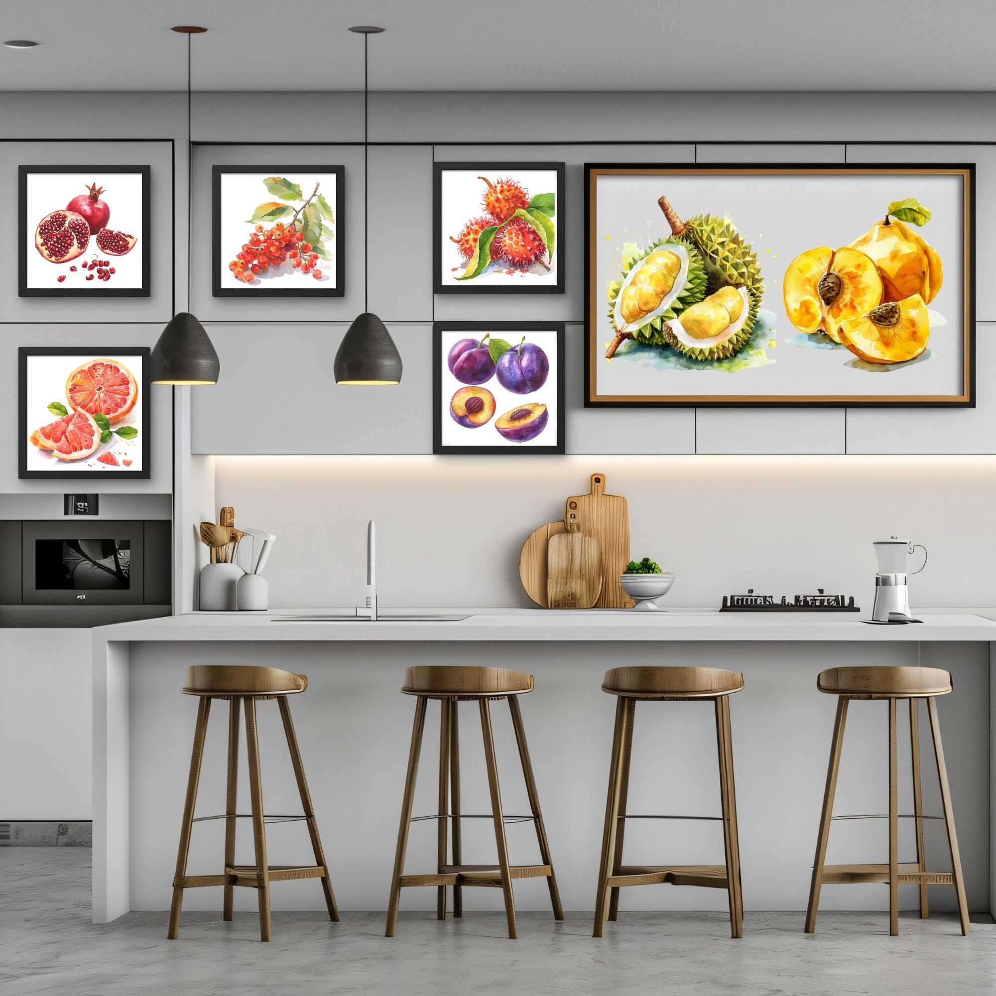 518 Watercolor Fruit Cliparts, Fruit Watercolor Clipart, Fruits PNG ...