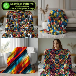 800+ Geometric Seamless Patterns Bundle, Abstract Digital Paper ...