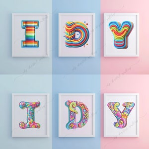 720 Colorful Alphabet Mega Bundle, Colorful Letters, Cute Letters ...