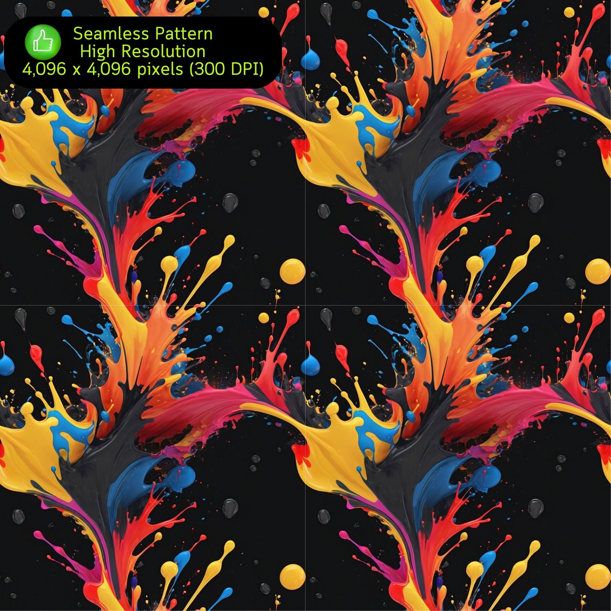 423 Color Splash Seamless Patterns, Colorful Seamless, Seamless Digital ...