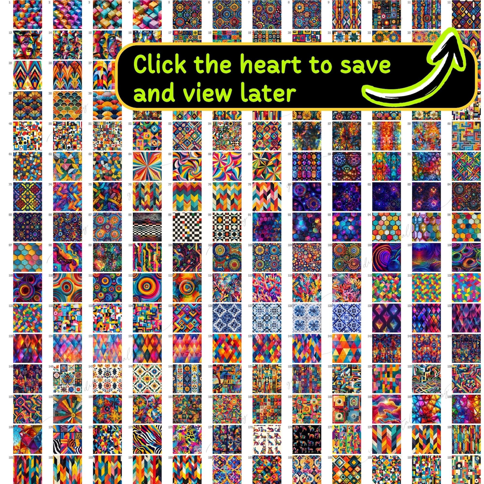 800+ Geometric Seamless Patterns Bundle, Abstract Digital Paper ...