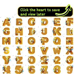 288 Honeycomb Alphabet & Numbers Bundle, Honeycomb Letters, Cute ...