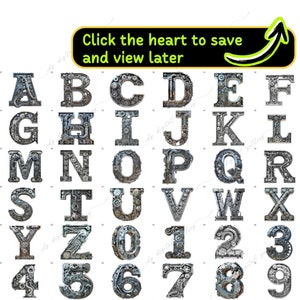 252 Robotic Alphabet Bundle, Mechanical Letters and Numbers, Robot ...