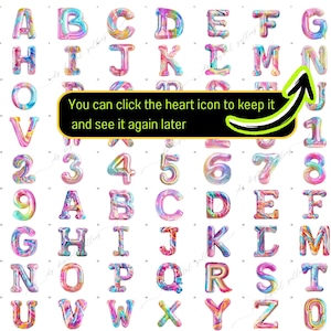 252 Candy Alphabet Bundle, Candy Letters, Candy Clipart, Colorful ...