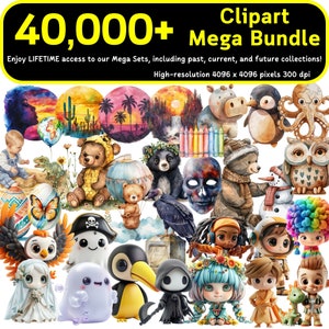 40,000+ Mega Clipart Bundle - All Past and Future Sets, Lifetime Access ...