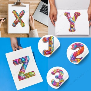 252 Candy Alphabet Bundle, Candy Letters, Candy Clipart, Colorful ...