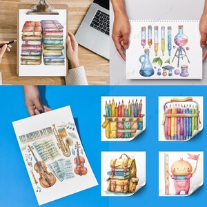 353 School Clipart Bundle, Back to School, School PNG, Educational ...