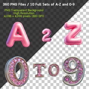 360 Pink Alphabet Bundle, Cute Letters, Pastel Alphabet, Cute Clipart ...