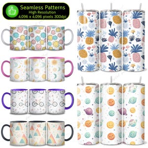 500+ Cute Pastel Seamless Patterns Bundle, Cute Seamless Files, Pastel Backgrounds, Digital ...