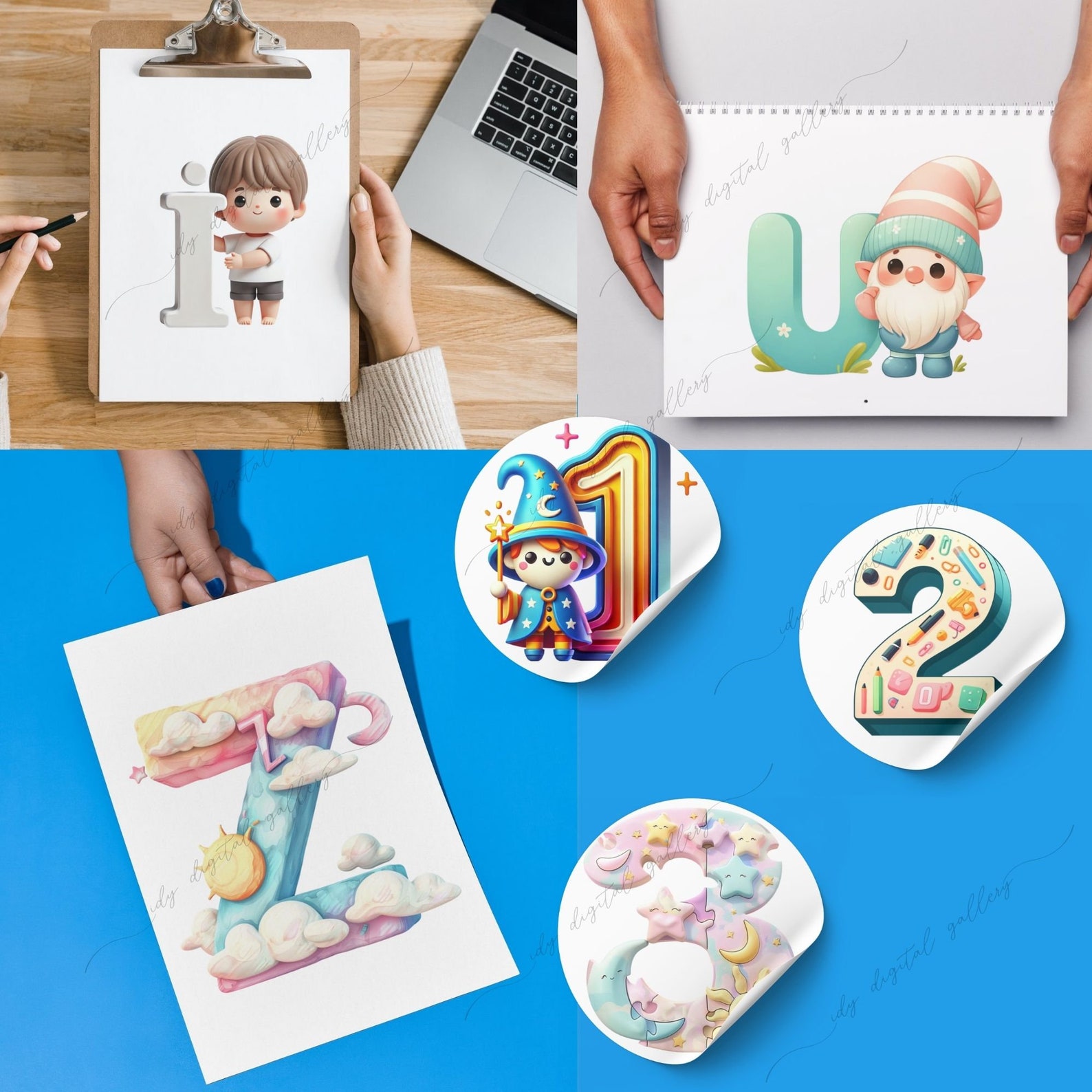 720 Cute Alphabet Mega Bundle, Cute Letters, Kids Alphabets, Colorful ...